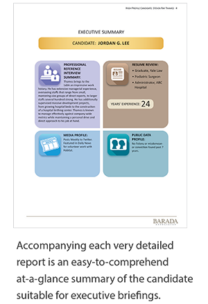 High Profile Screening Services - Barada Associates